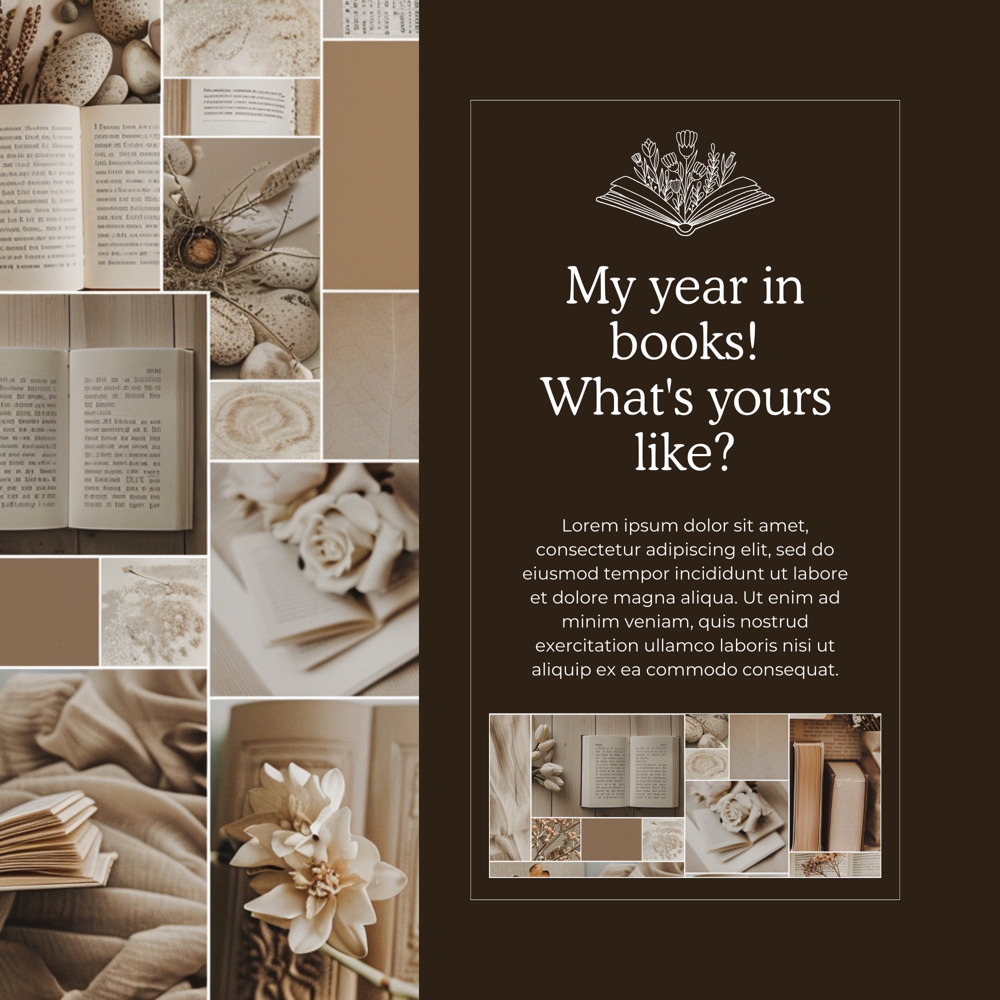 Bookstagram 30 Editable Social Media Post Canva Templates Make It Your ...