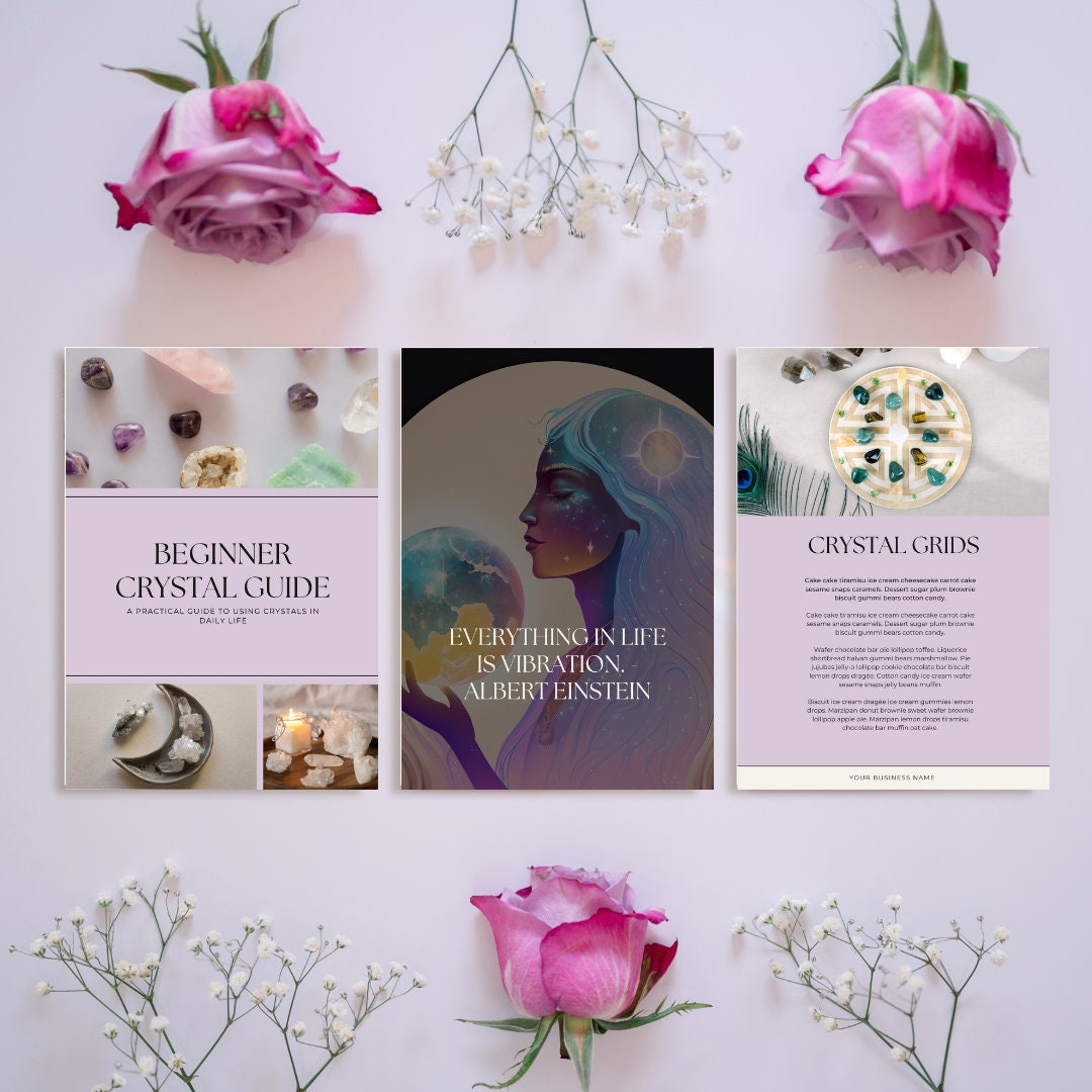 Editable Crystal Guide Canva Template|course Material or Lead Magnet ...