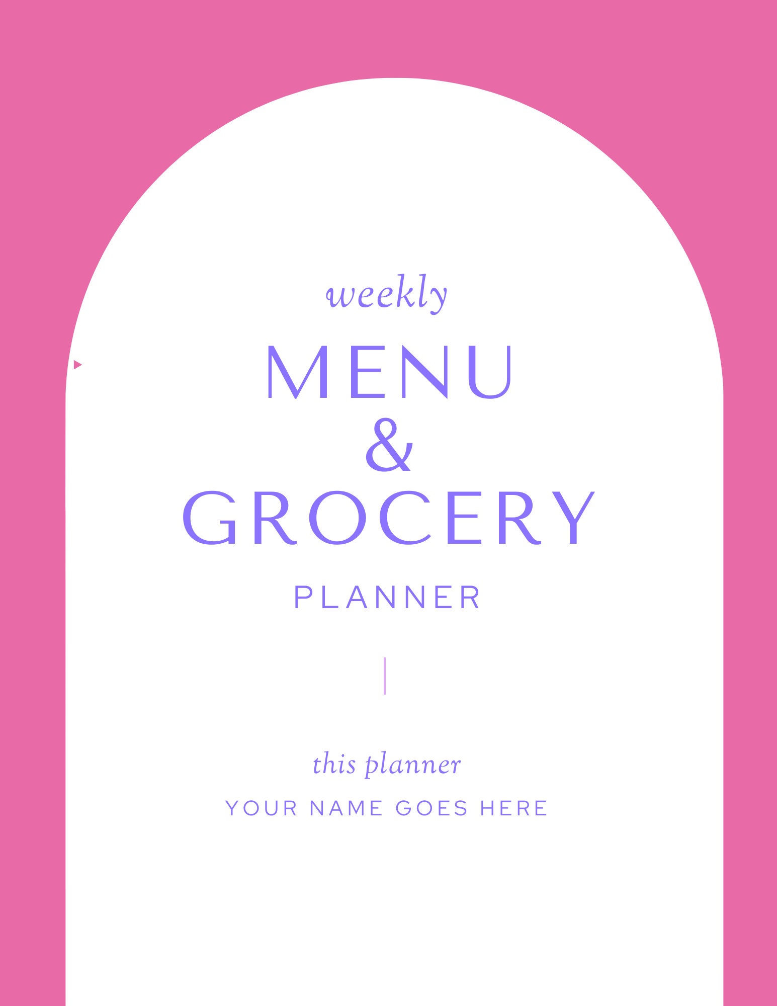 Editable Weekly Meal & Grocery Planner Template for Canva Simplify Meal ...