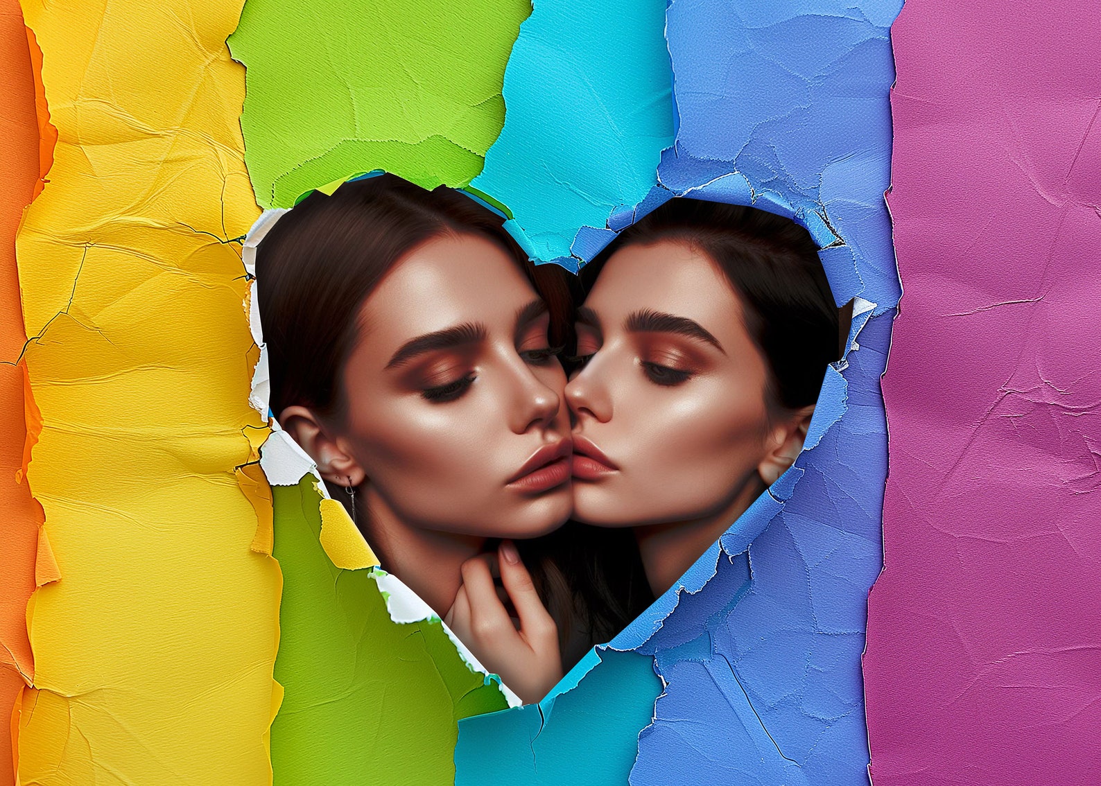 Ripped Rainbow Paper Overlay PNG, Birthday Digital Backdrop, Ripped ...