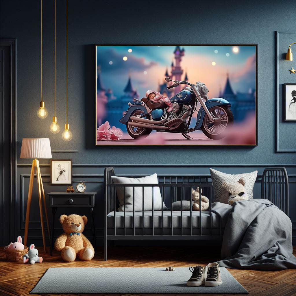 9 Motorcycle Digital Backdrops Set, Motorbike Background for Kids, Baby ...