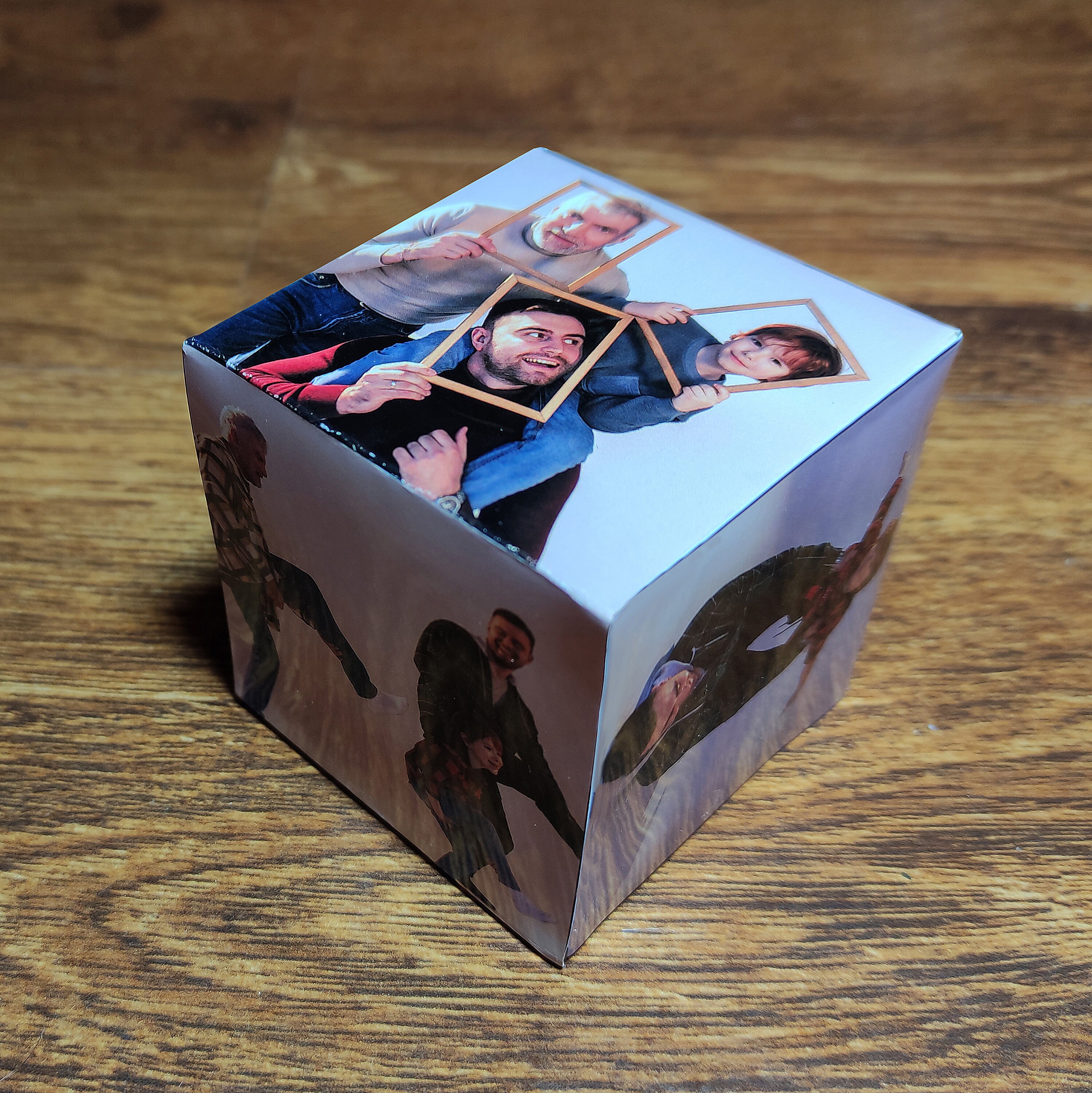 Personalized Printable Paper Photo Cube, Custom Photo Paper Gift, Diy ...