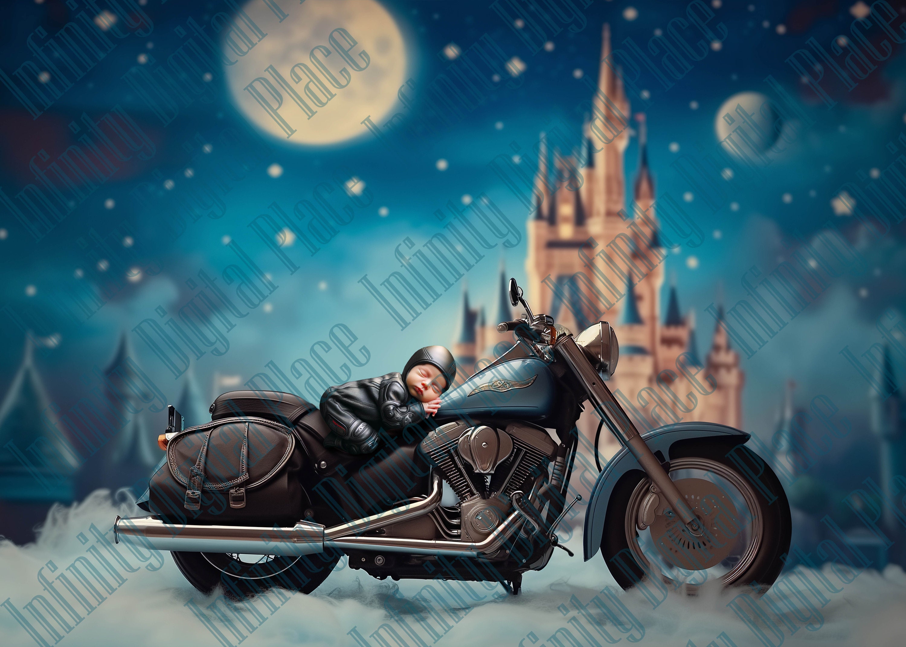 9 Motorcycle Digital Backdrops Set, Motorbike Background for Kids, Baby ...