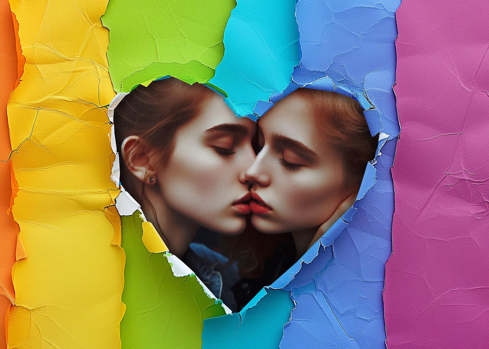 Ripped Rainbow Paper Overlay PNG, Birthday Digital Backdrop, Ripped ...