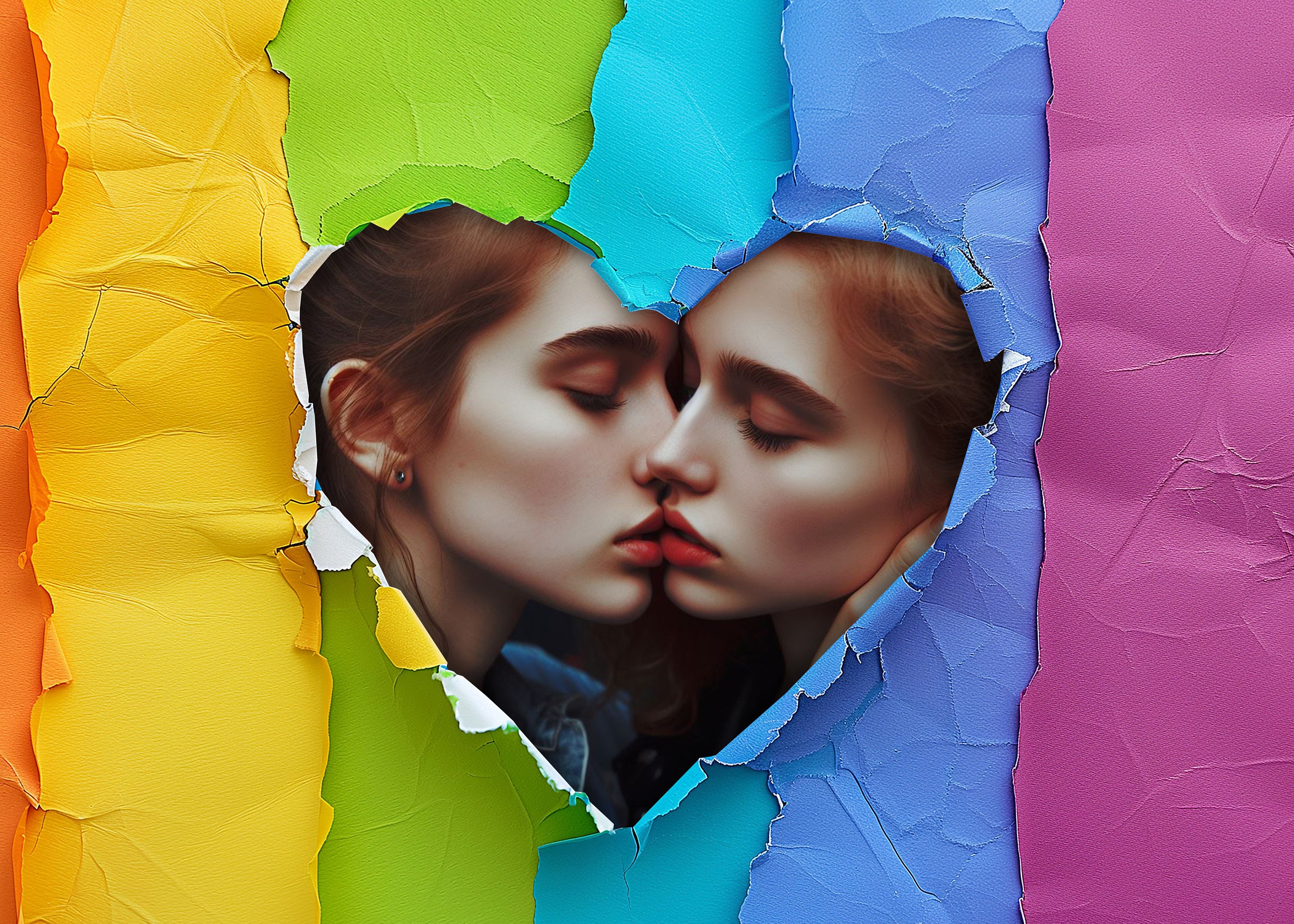 Ripped Rainbow Paper Overlay PNG, Birthday Digital Backdrop, Ripped ...