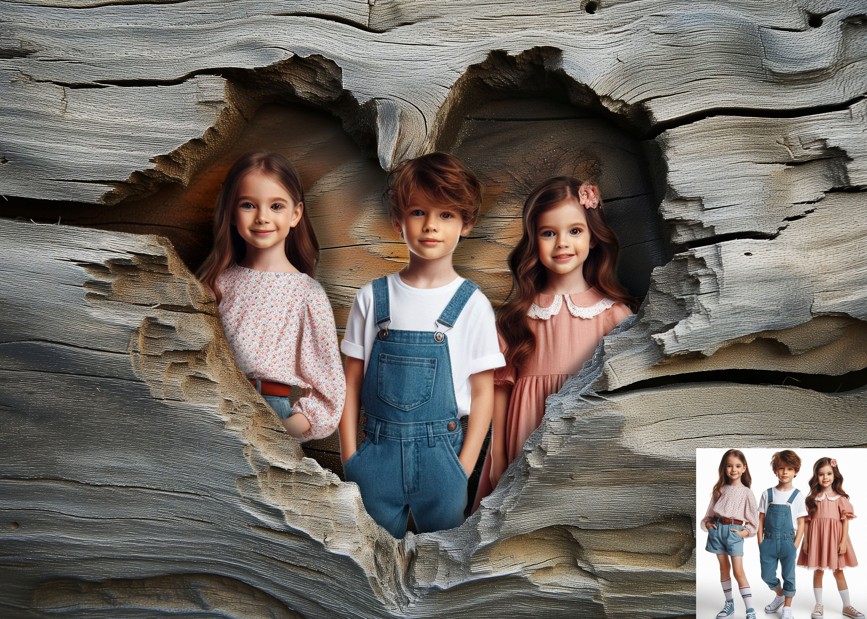 Personalized Wooden Heart Photo Design, Custom Digital Backdrop Gift ...