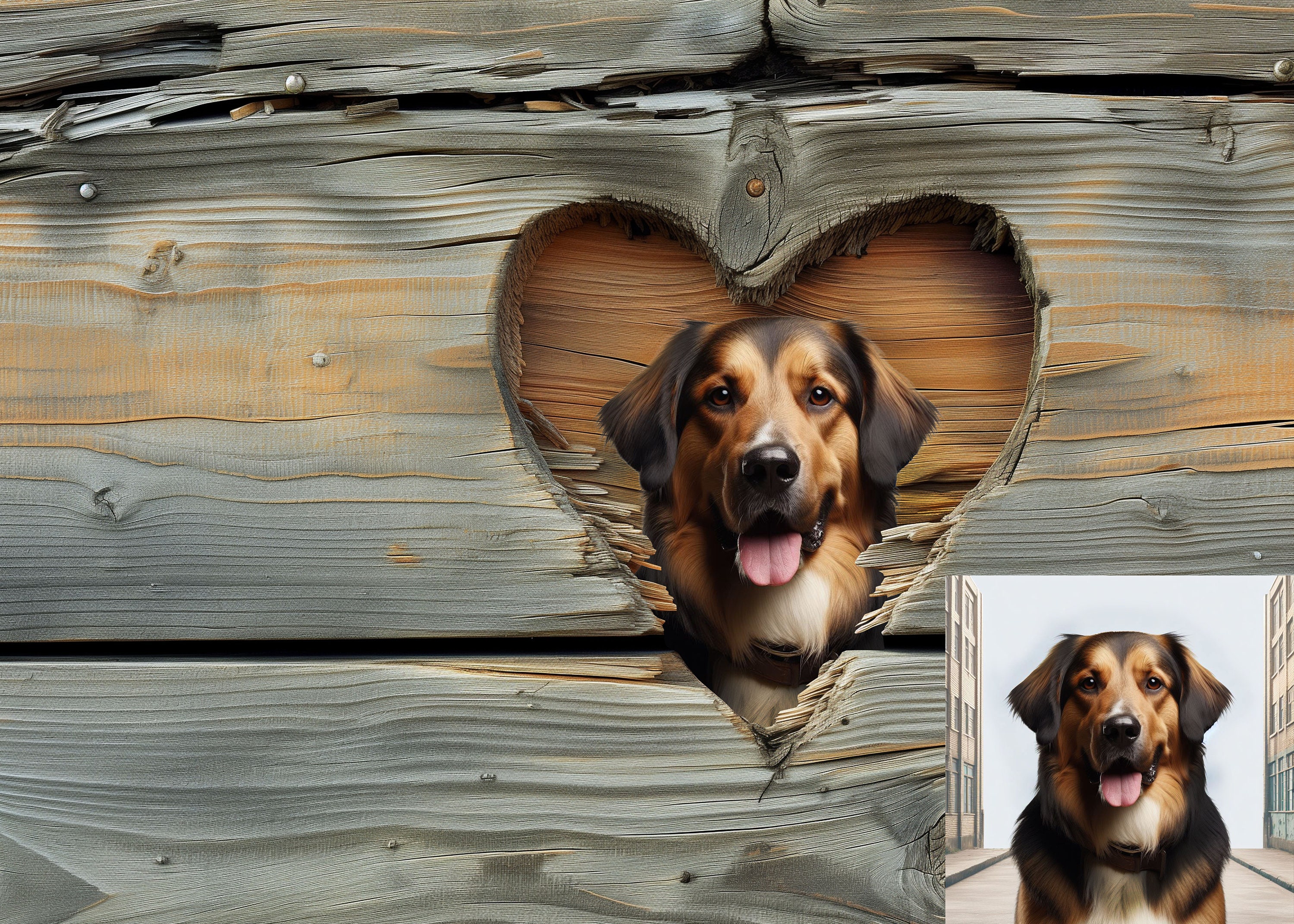 Personalized Wooden Heart Photo Design, Custom Digital Backdrop Gift ...