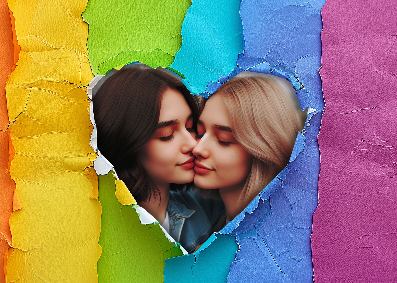 Ripped Rainbow Paper Overlay PNG, Birthday Digital Backdrop, Ripped ...