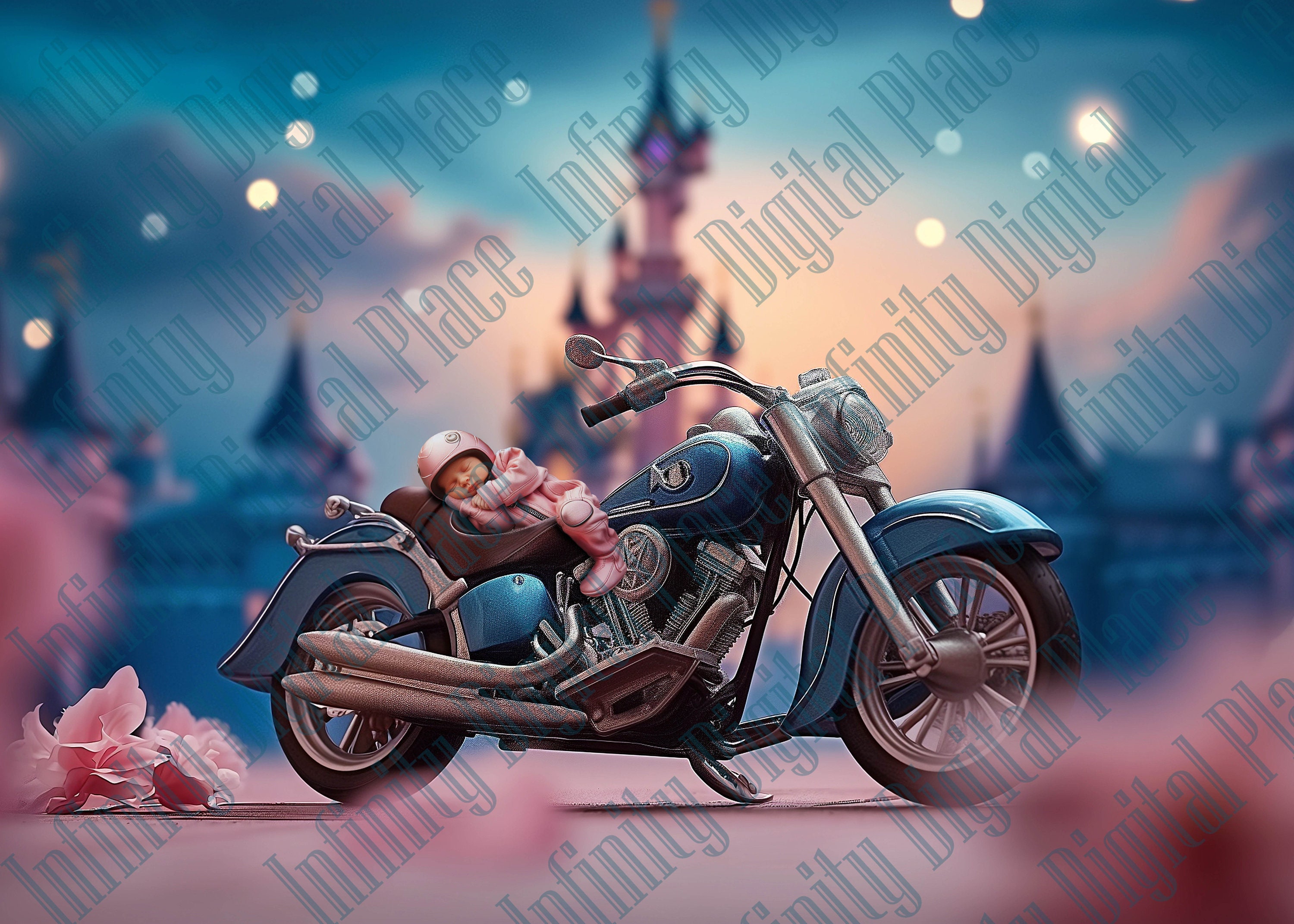 9 Motorcycle Digital Backdrops Set, Motorbike Background for Kids, Baby ...