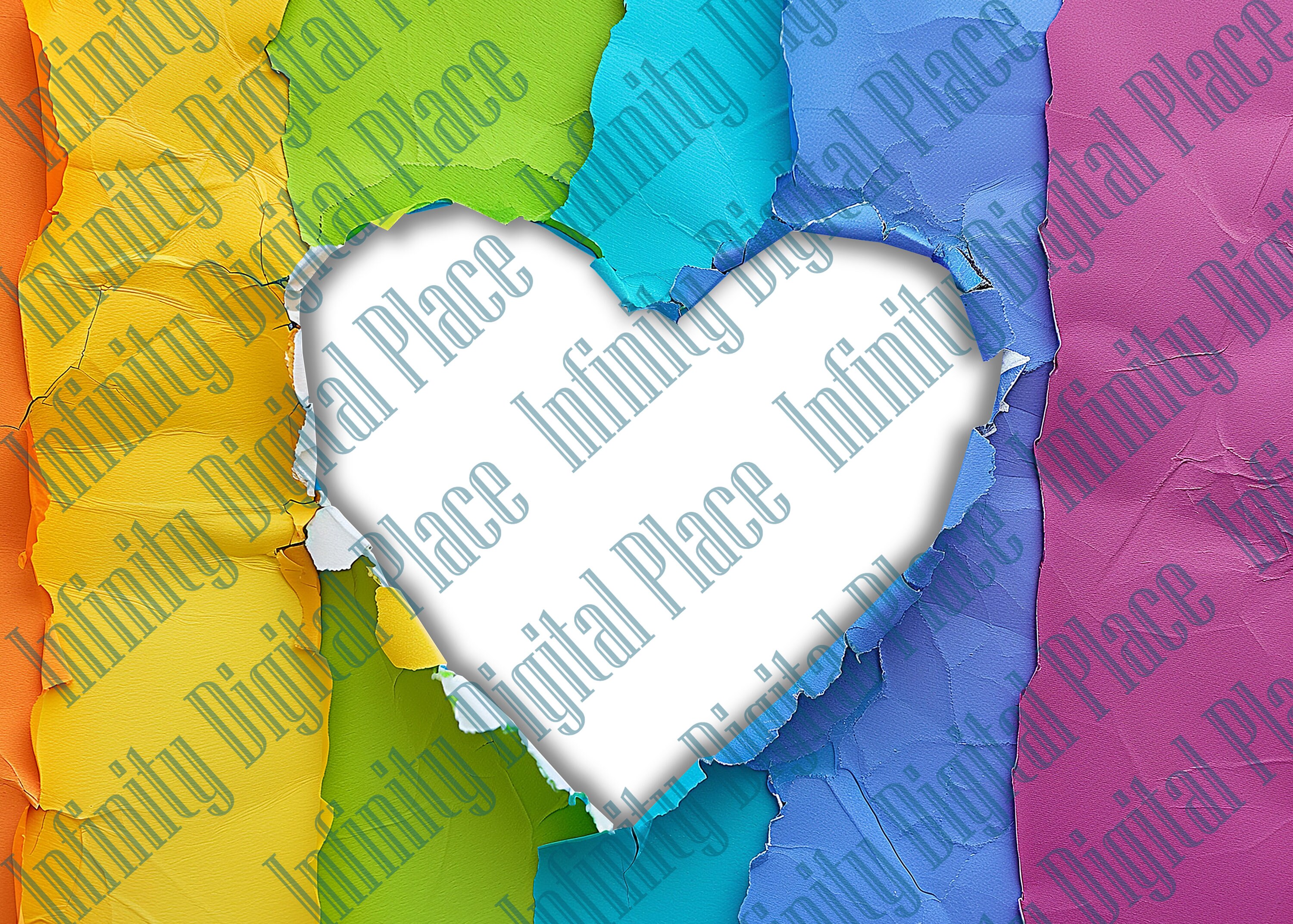 Ripped Rainbow Paper Overlay PNG, Birthday Digital Backdrop, Ripped ...