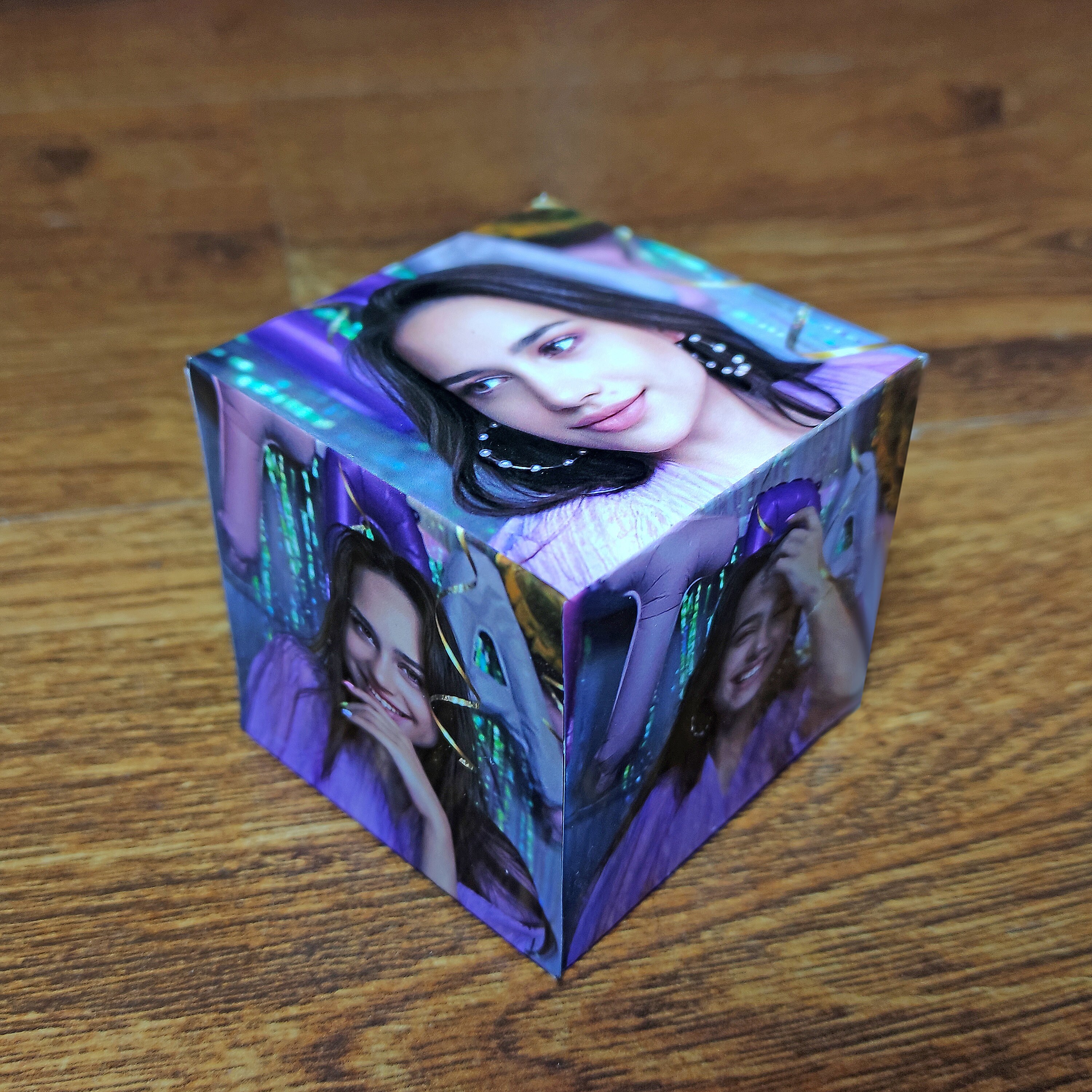 Personalized Printable Paper Photo Cube, Custom Photo Paper Gift, Diy ...