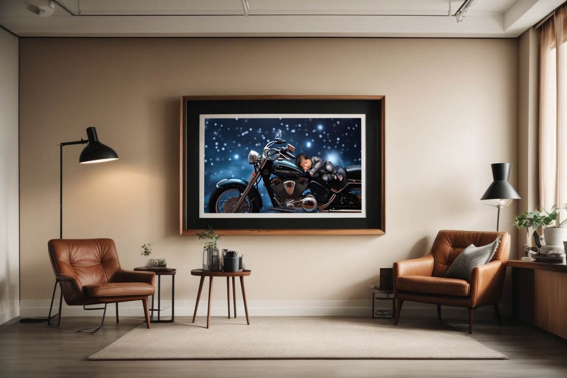 9 Motorcycle Digital Backdrops Set, Motorbike Background for Kids, Baby ...