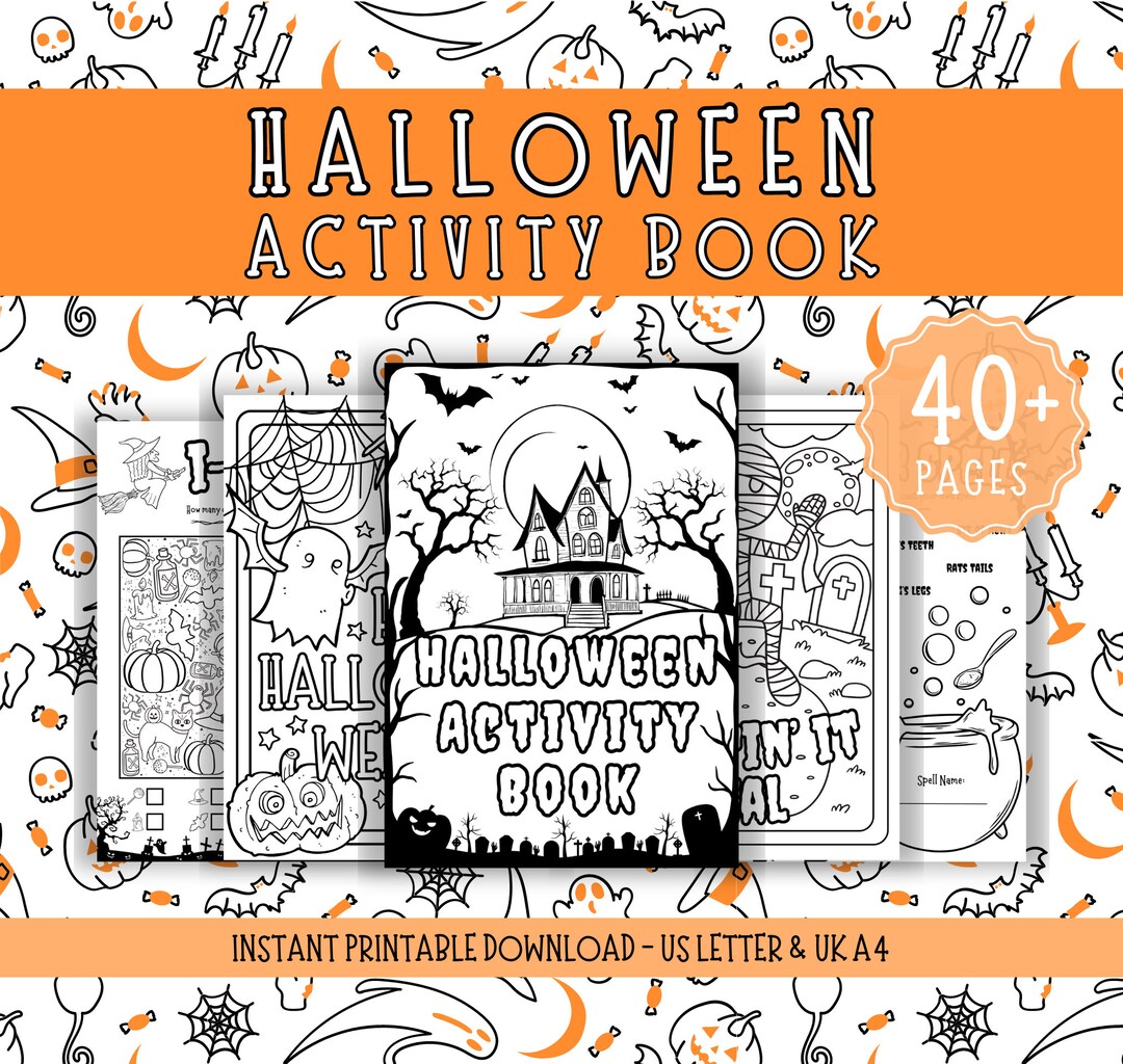 Kids Halloween Activity Book // Printable Download, Fun Halloween Ideas ...