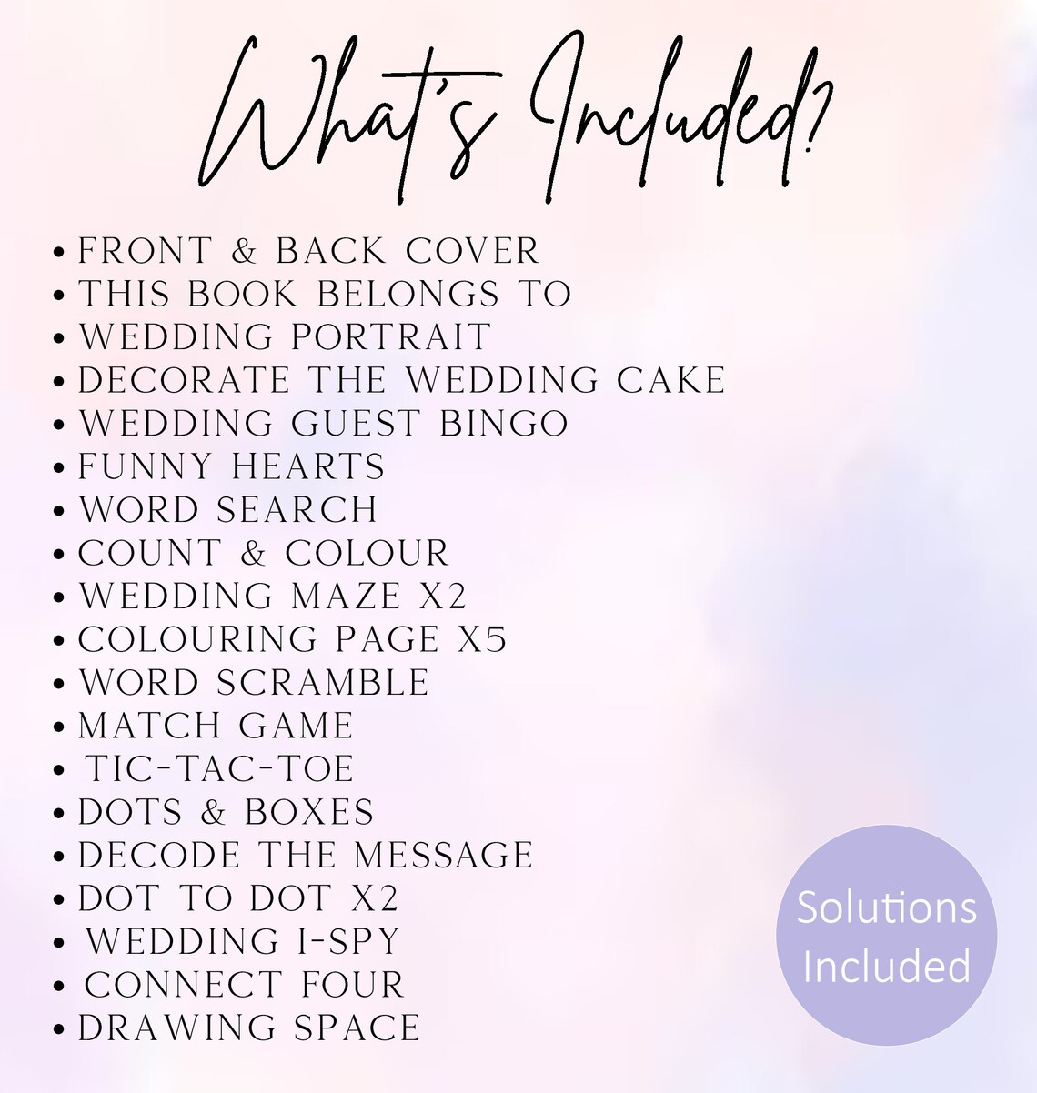 Kids Wedding Activity Book // PRINTABLE Wedding Table Activity Pack ...