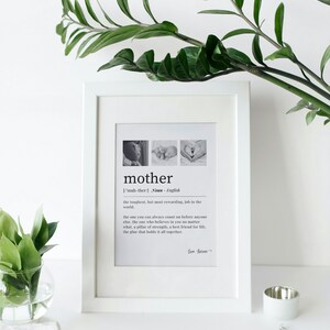 Personalised Mother Definition Print // Wall Art Printable Custom Gift ...
