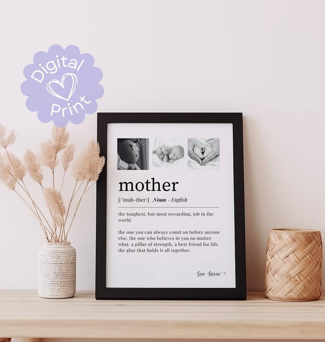 Personalised Mother Definition Print // Wall Art Printable Custom Gift ...