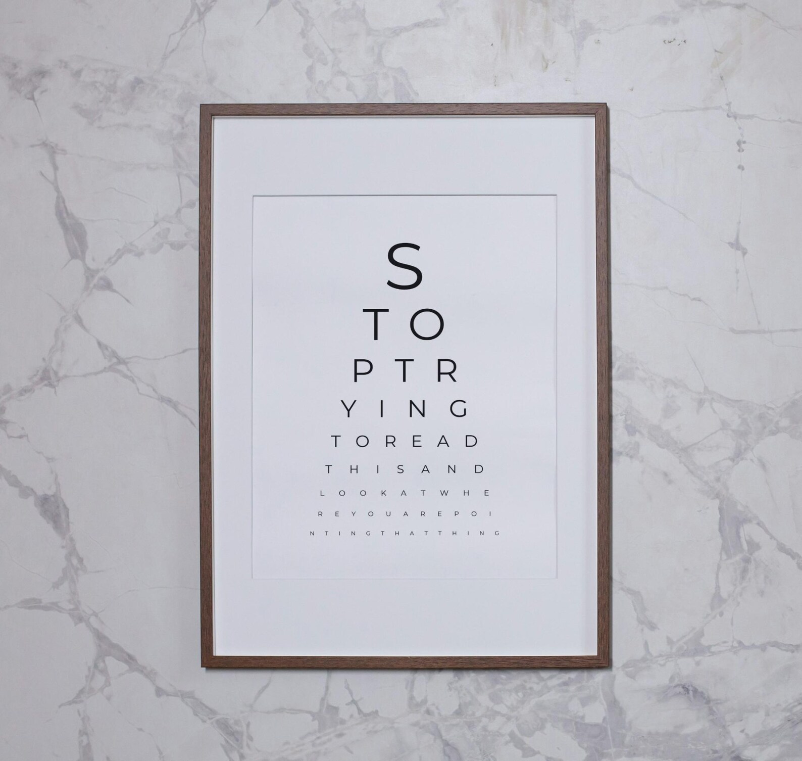 Funny Eye Chart Bathroom Print // Bathroom Humor, Funny Toilet Gift ...
