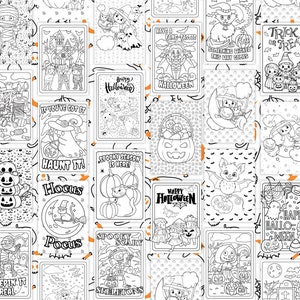 25 Kids Halloween Coloring Sheets // Halloween Coloring Bundle ...