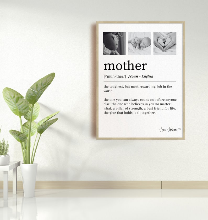 Personalised Mother Definition Print // Wall Art Printable Custom Gift ...