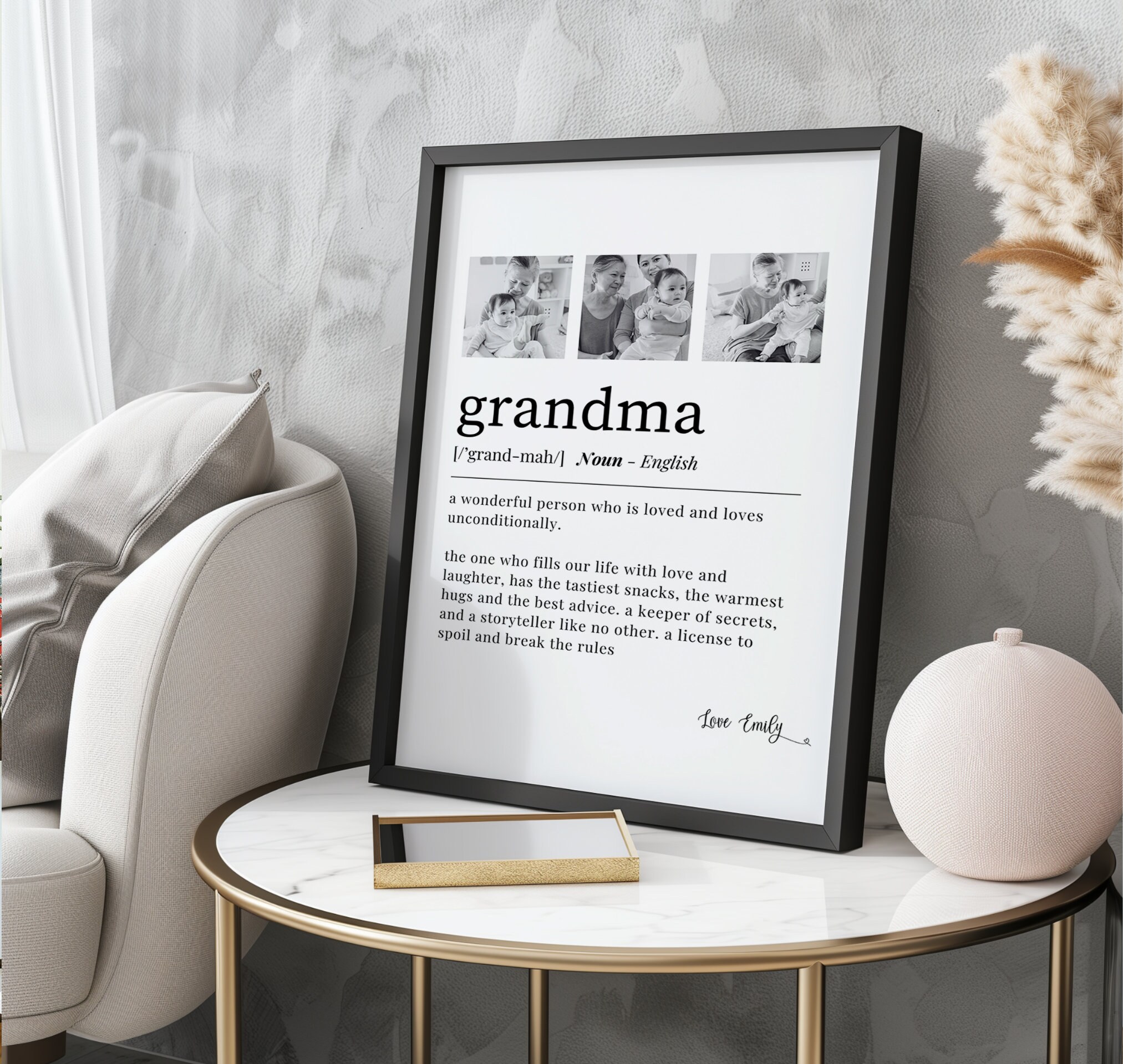 Personalised Grandma Definition Print // Wall Art Printable Custom Gift ...
