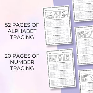 A to Z Tracing Worksheets // Preschool Kindergarten Handwriting ...