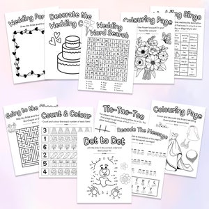 Kids Wedding Activity Book // PRINTABLE Wedding Table Activity Pack ...