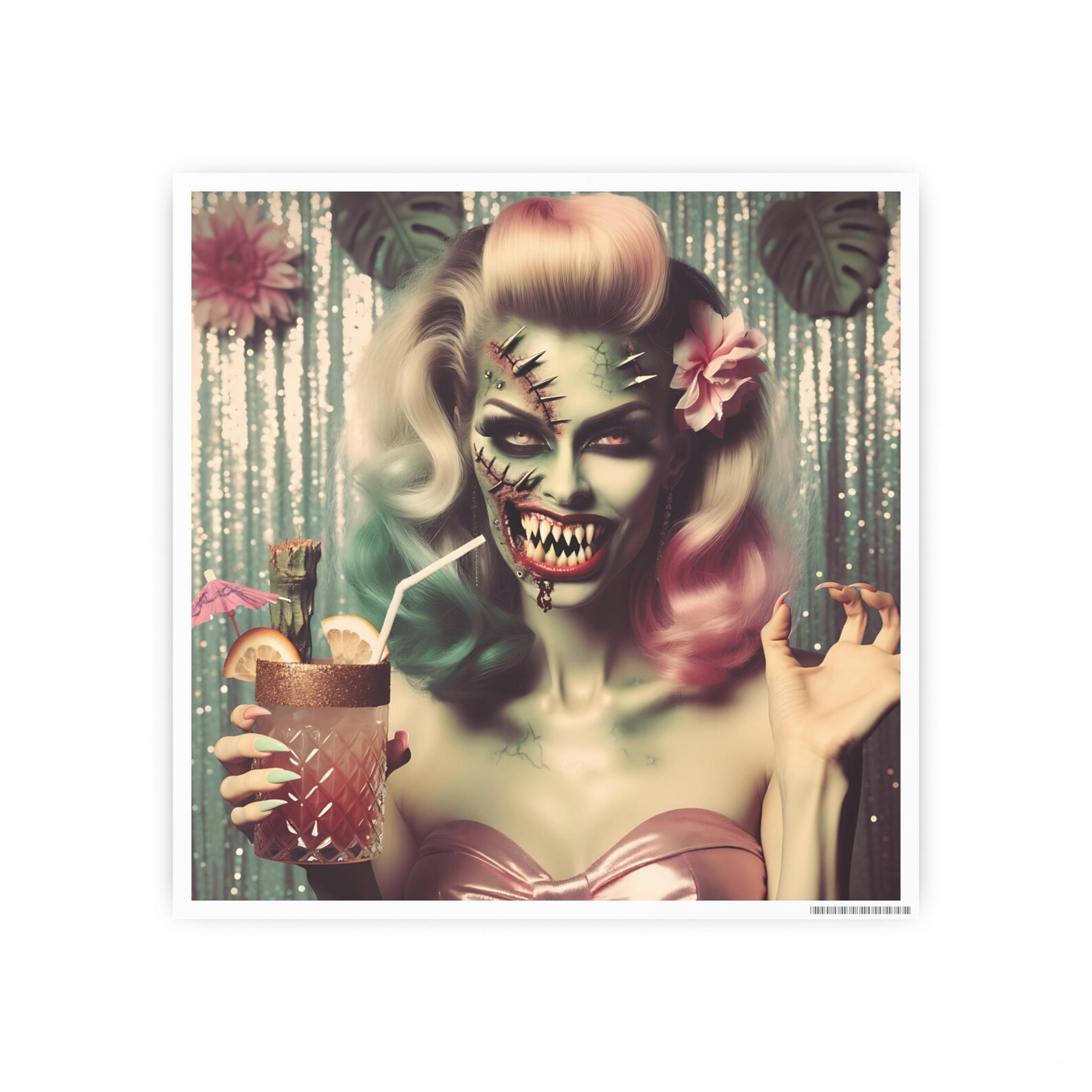 Retro Zombie Pin up Monster Rockabilly Goth Tiki Quirky Horror ...