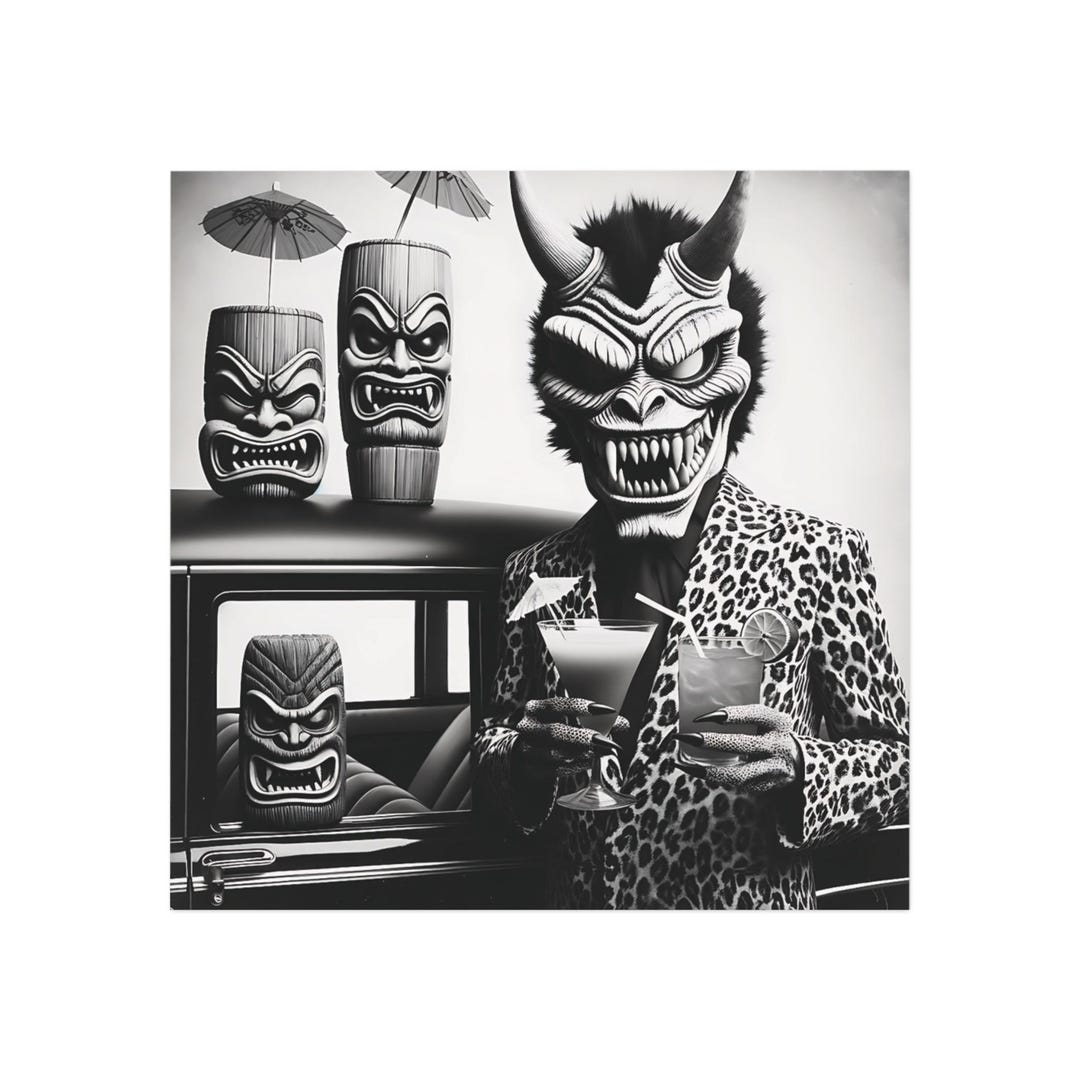 Freaky Tiki Devil Retro Horror Bar Vintage Style Goth Tiki Magnet - Etsy