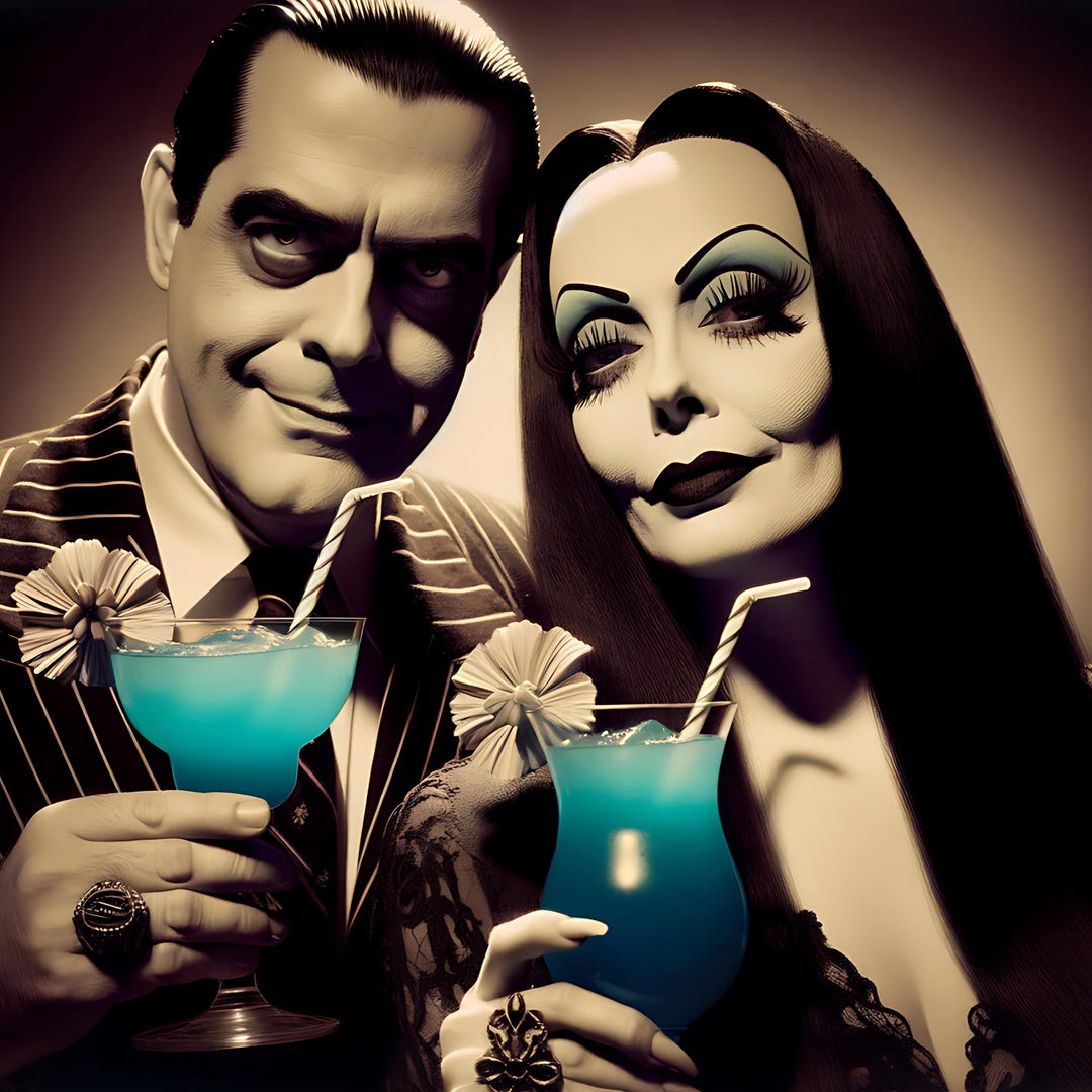 DIGITAL DOWNLOAD Goth Tiki Halloween Party Addams Family JPEG - Etsy