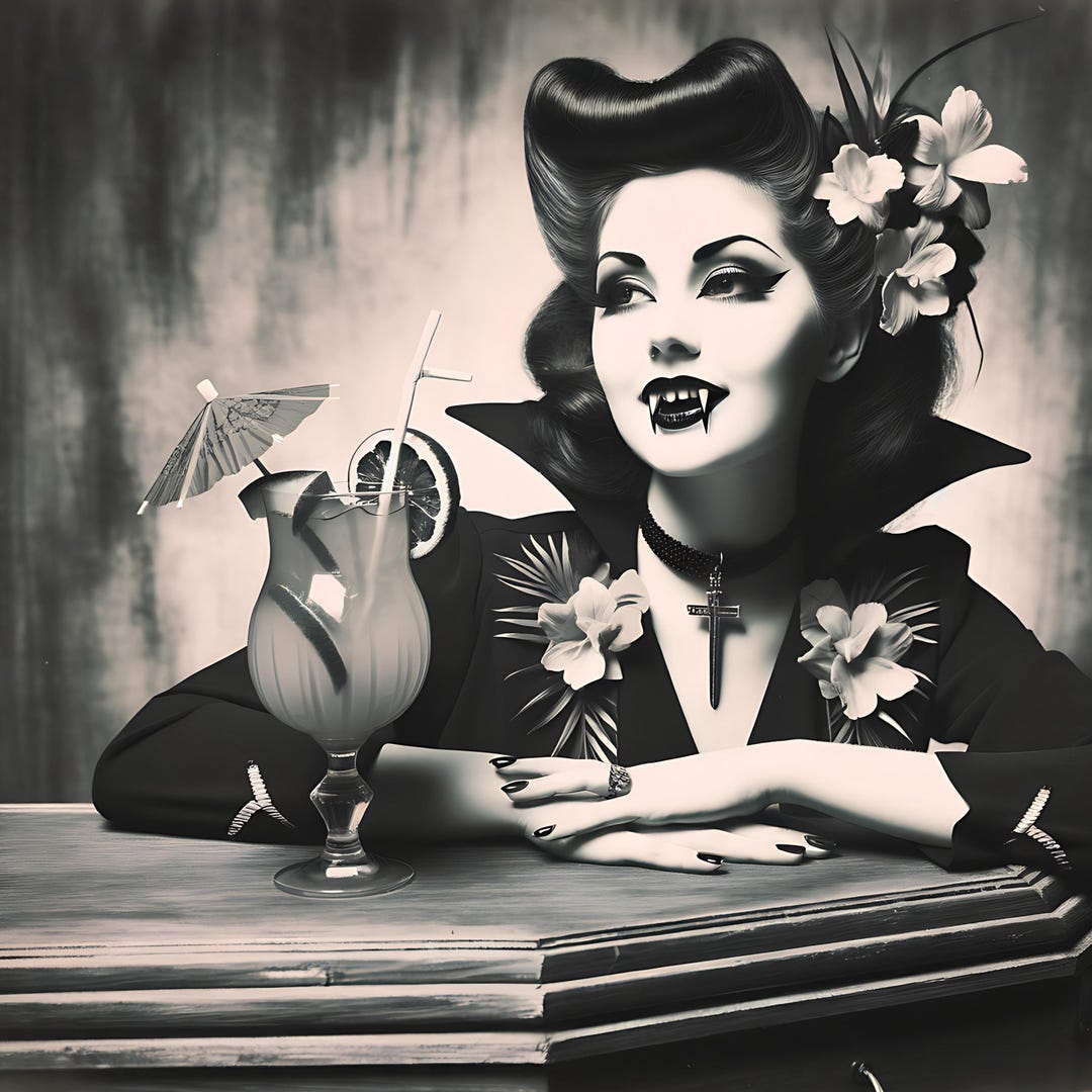 DIGITAL DOWNLOAD Goth Tiki Vampire JPEG - Etsy