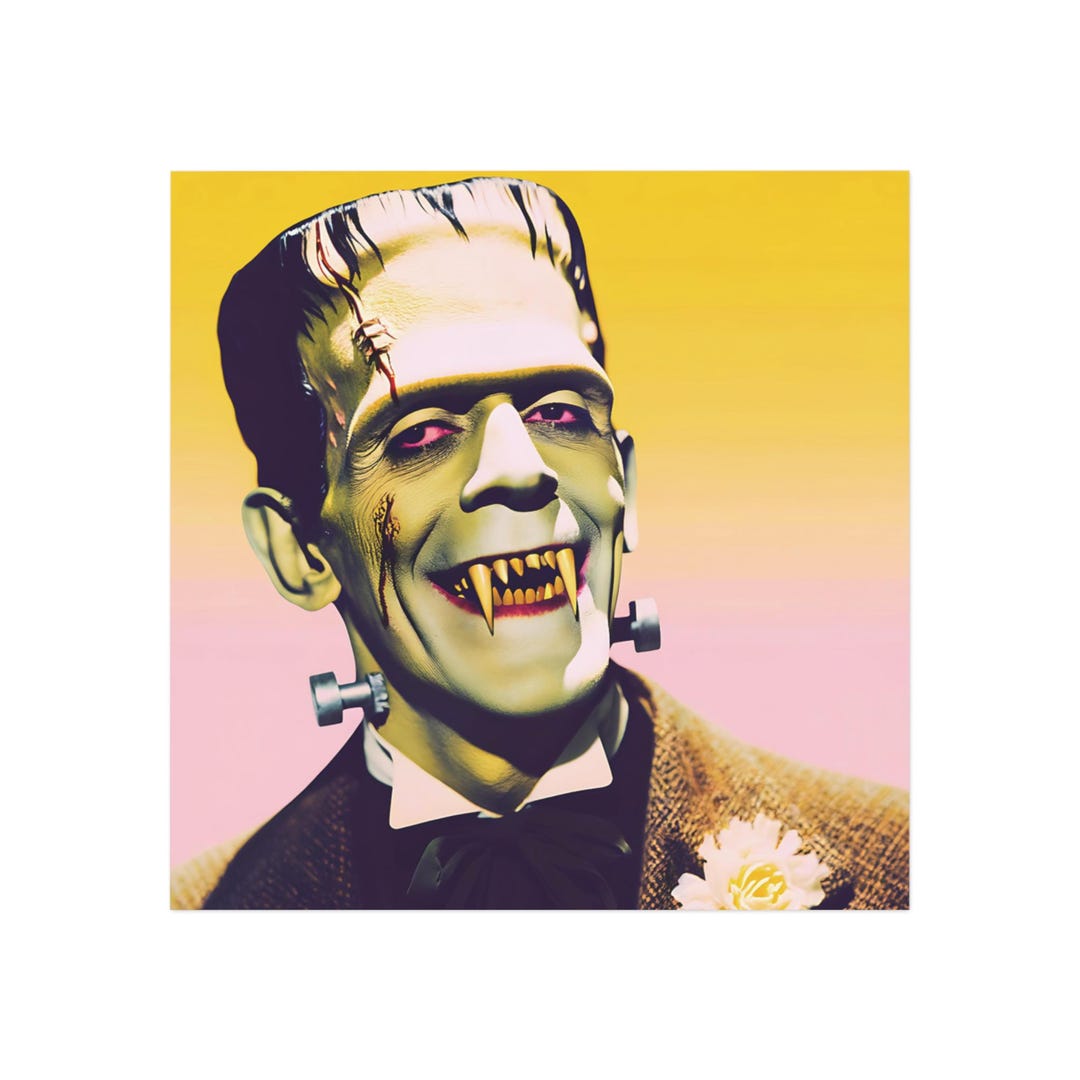 Vampire Frankenstein Retro Kitsch Horror Quirky Magnet - Etsy