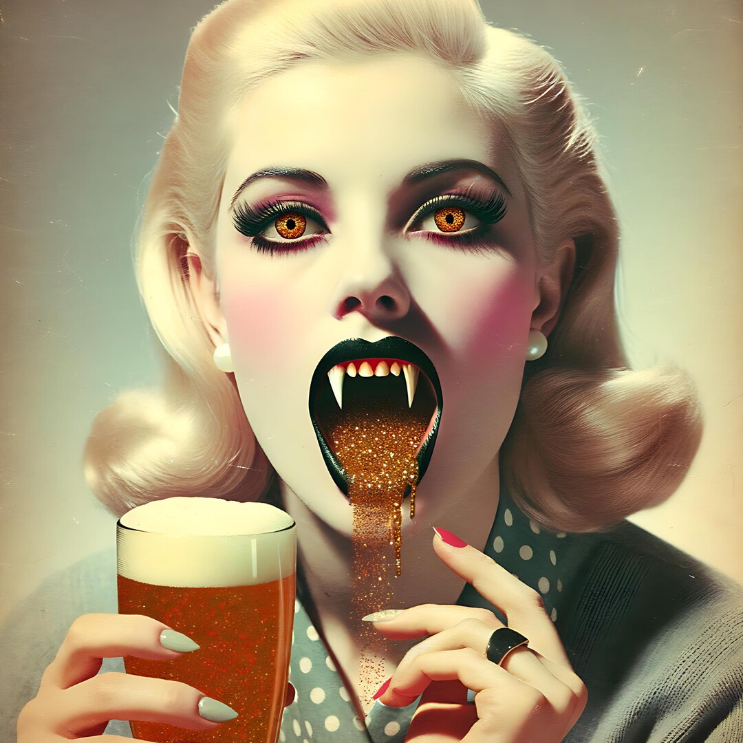 Retro Vampire Beer Digital Download - Etsy