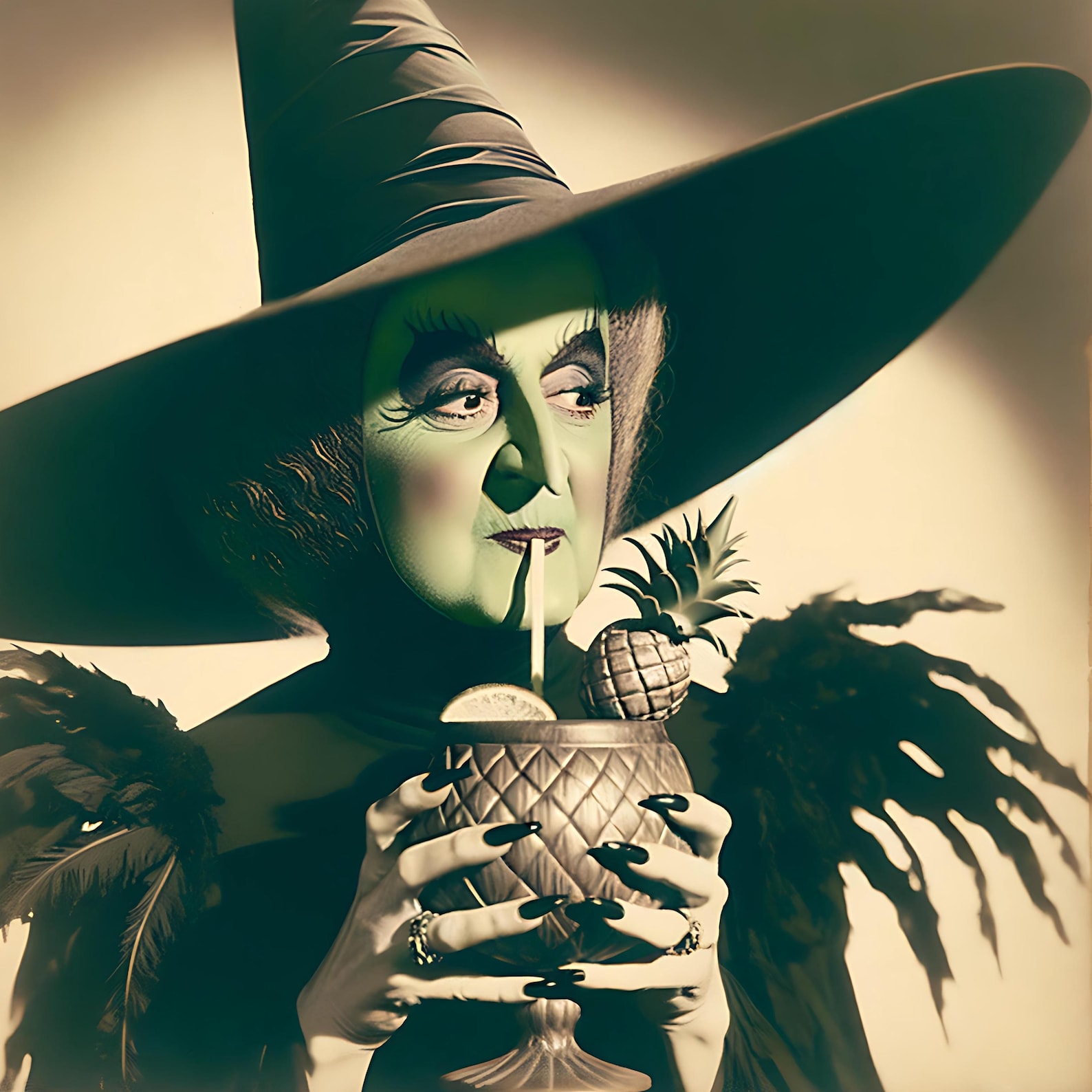 DIGITAL DOWNLOAD Wicked Witch Tiki Bar Quirky Oz Halloween Party Tiki ...