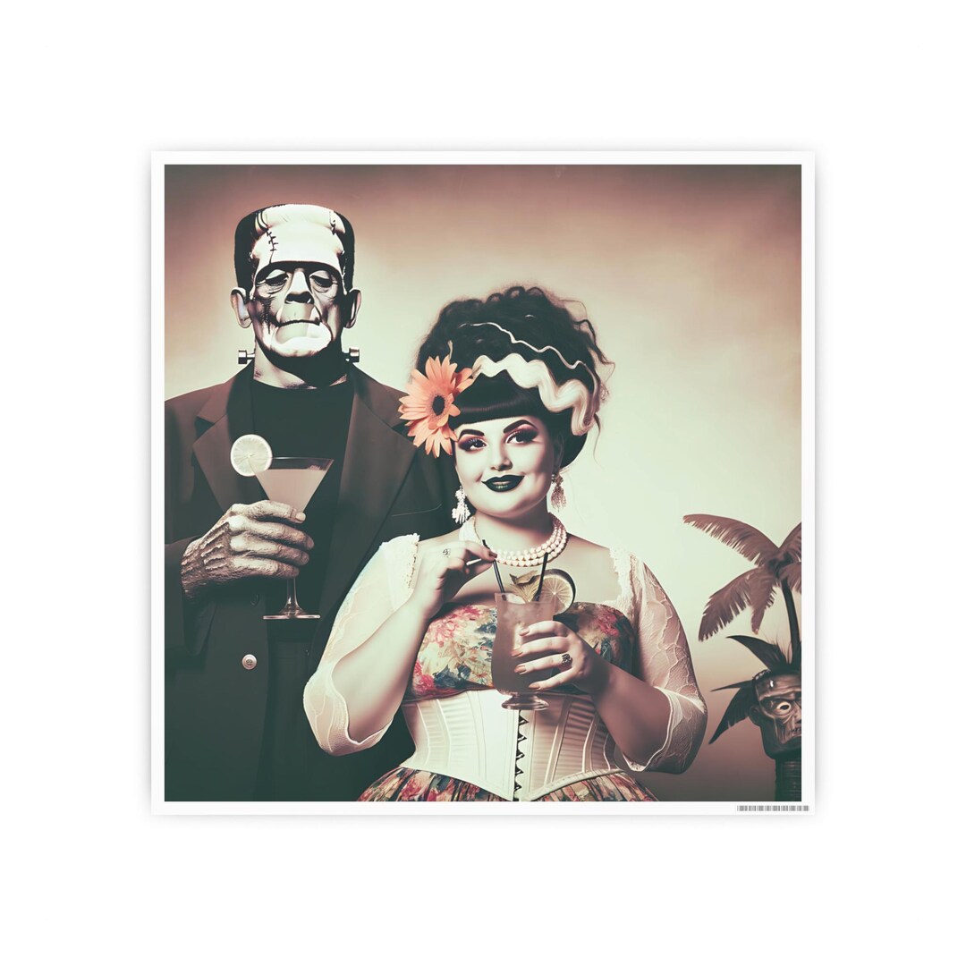 Quirky Bride of Frankenstein Tiki Bar Plus Size Retro Frankenstein ...