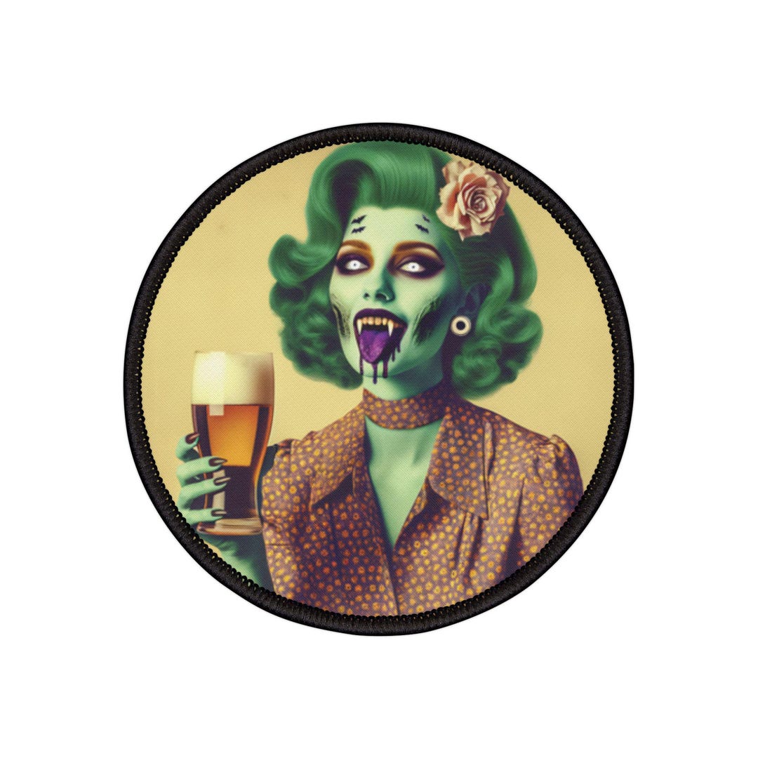 Vampire Beer Goth Bar Quirky Retro Iron-on Patch - Etsy