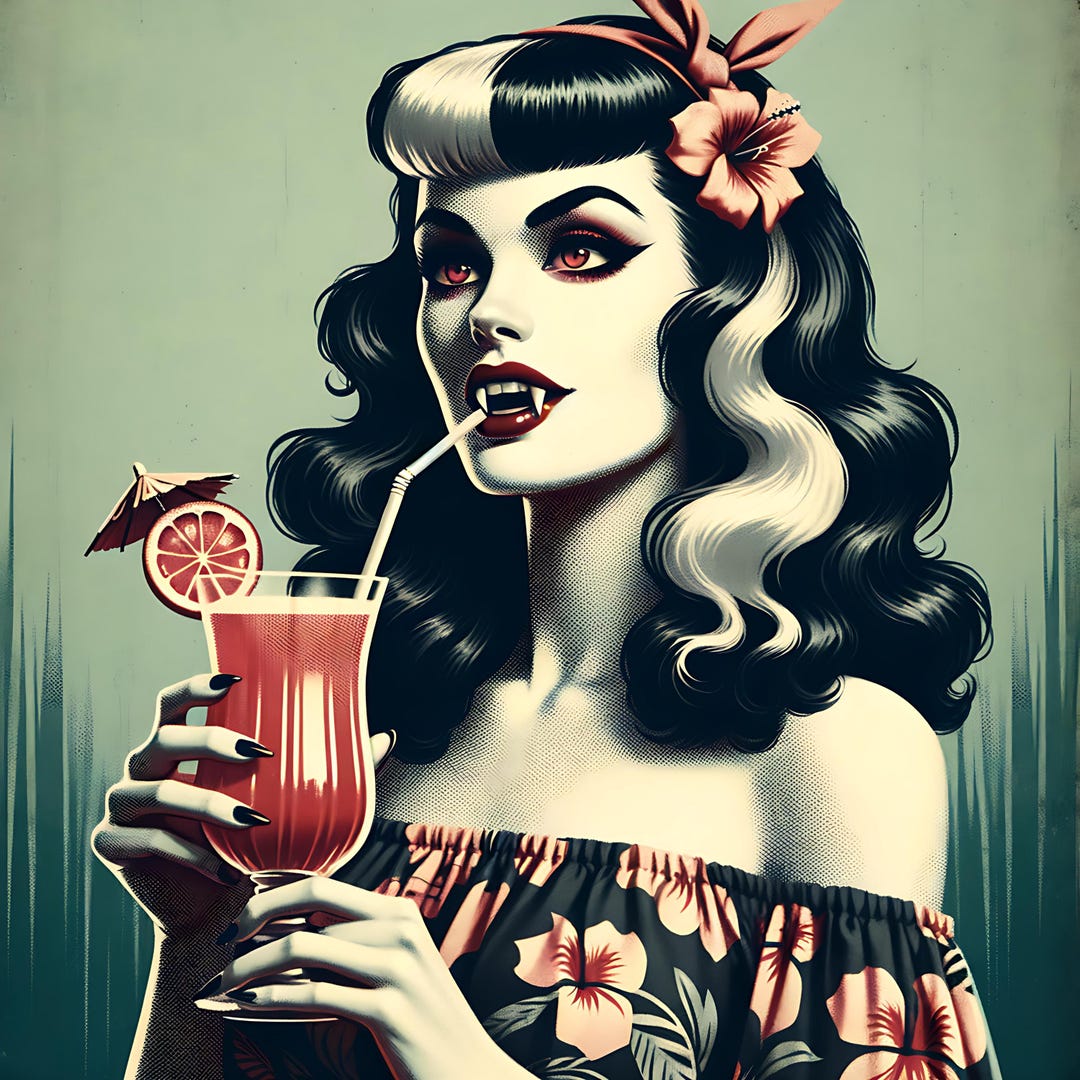 DIGITAL DOWNLOAD Tiki Vamp Goth Tiki JPEG - Etsy