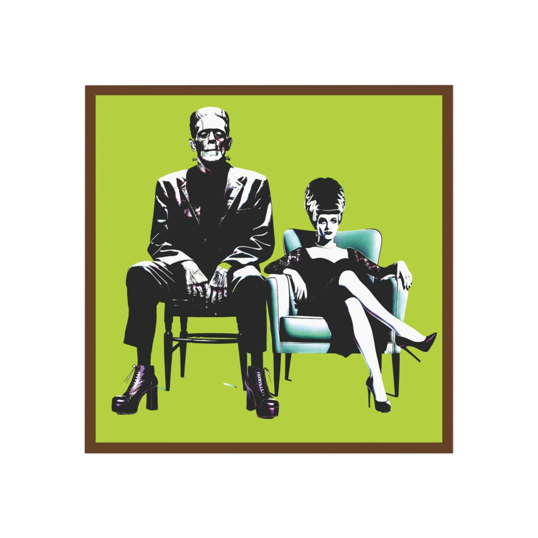 Mid Century Modern Frankenstein Retro Bride of Frankenstein Magnet - Etsy