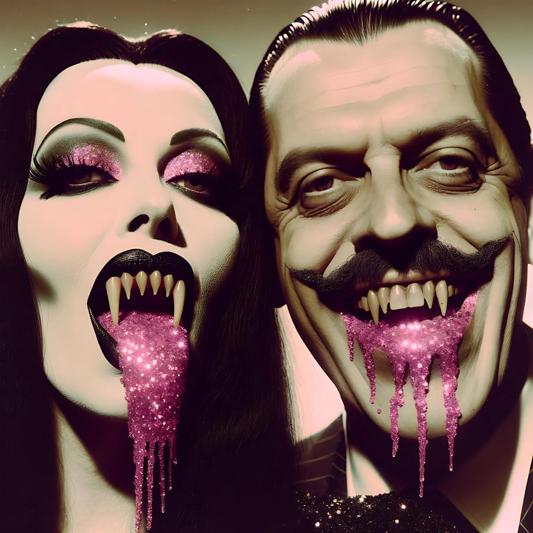 DIGITAL DOWNLOAD Addams Family Halloween Vampires Quirky Morticia Gomez ...
