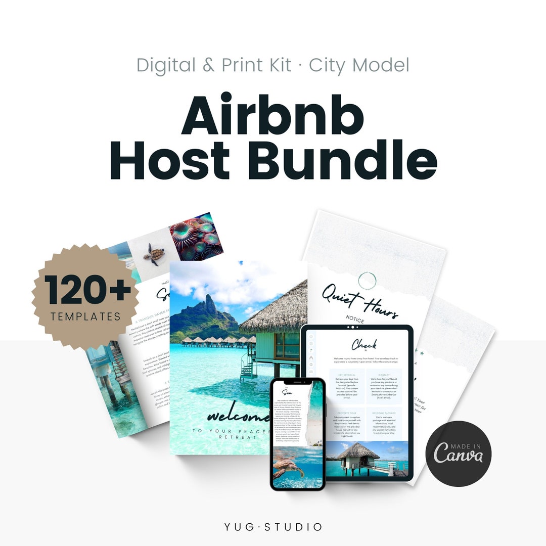 Airbnb Host Bundle Templates, Welcome Sign, House Rules, Digital ...