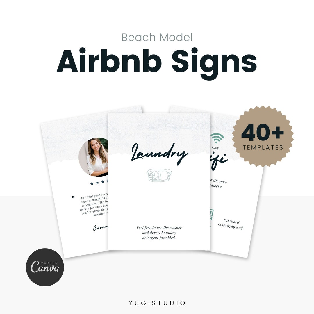 Airbnb Host Signs Templates, Welcome Sign, House Rules, Guest Signs ...