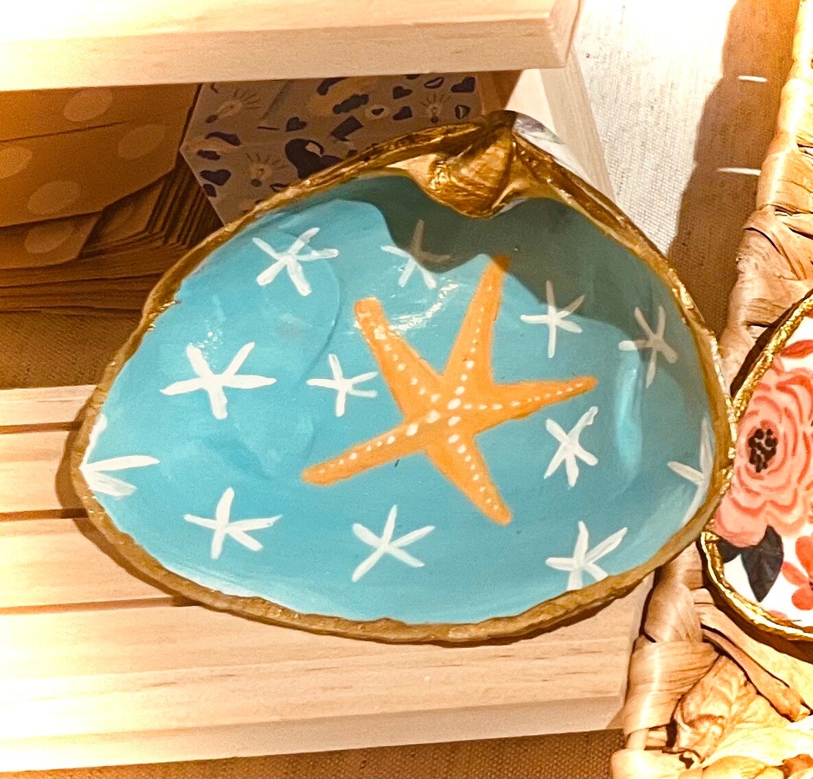 Star Fish Handpainted Shell - Etsy