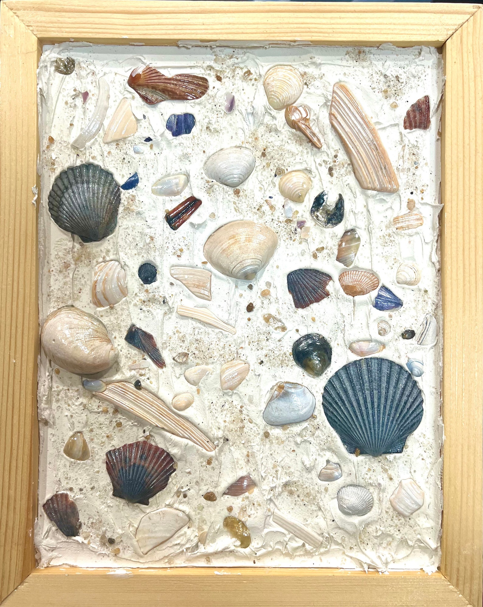 Seashell Art on Framed Canvas - Etsy