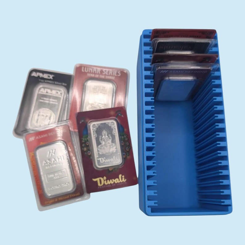 Assay Card Storage Box for 20 Gold and Silver Bar Cards, Fits PAMP and ...