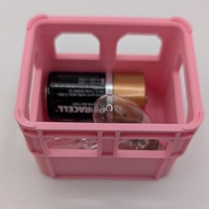 Pastel Crate Styled Battery Storage | Battery Case for AAA, AA, 9v ...