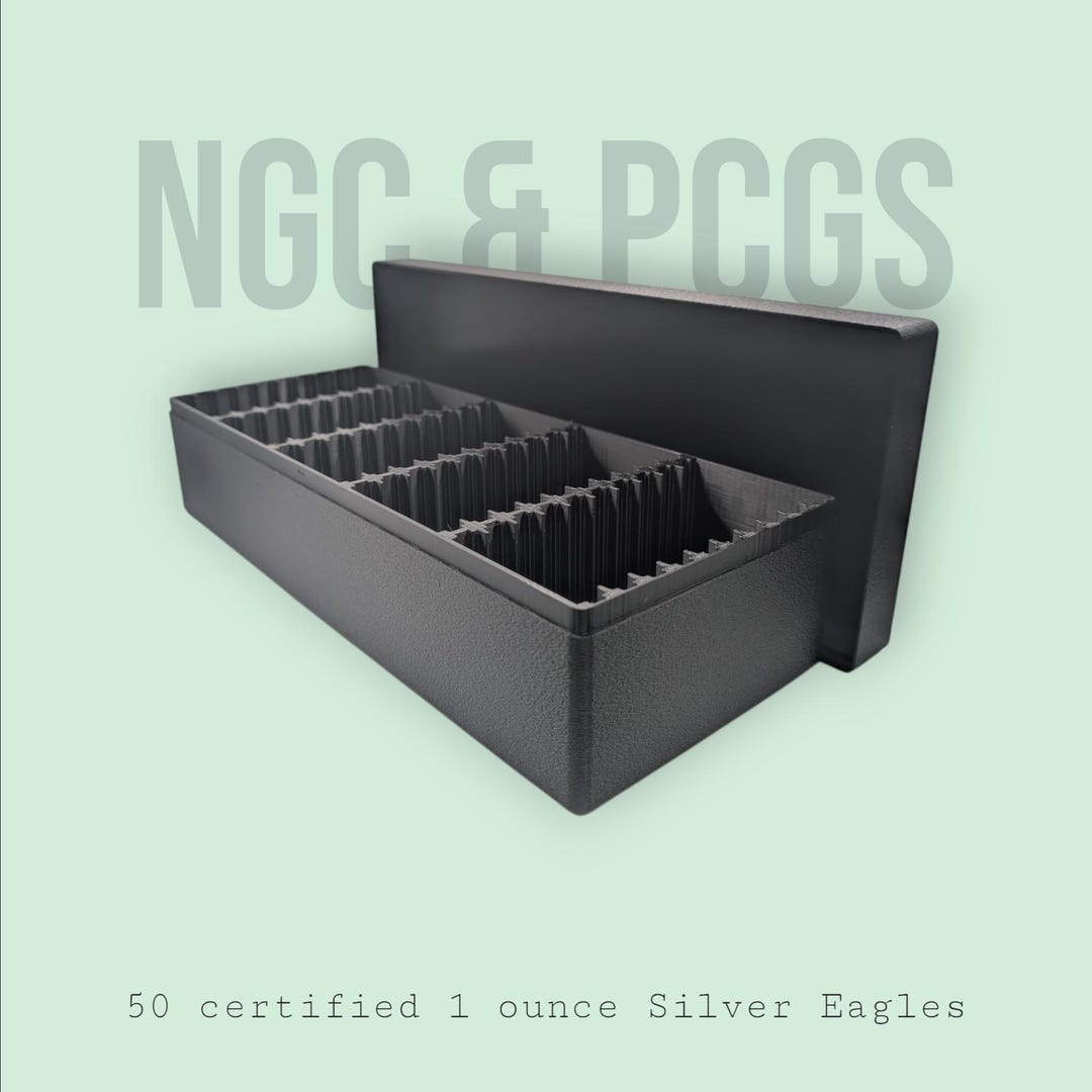 Graded Coin Storage Box | 50 Certified NGC and PCGS 1oz Silver Dollar ...