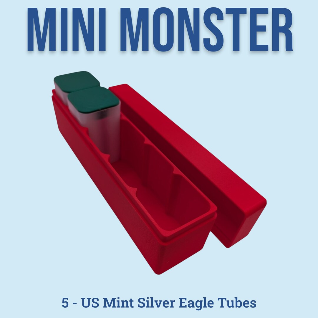 1oz Silver Eagle Mini Monster Box: Holds 5 US Mint Coin Tubes, 9 Color ...