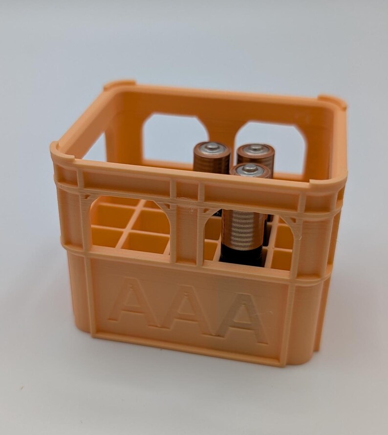 Pastel Crate Styled Battery Storage | Battery Case for AAA, AA, 9v ...