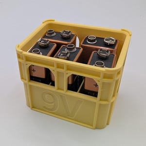 Pastel Crate Styled Battery Storage | Battery Case for AAA, AA, 9v ...