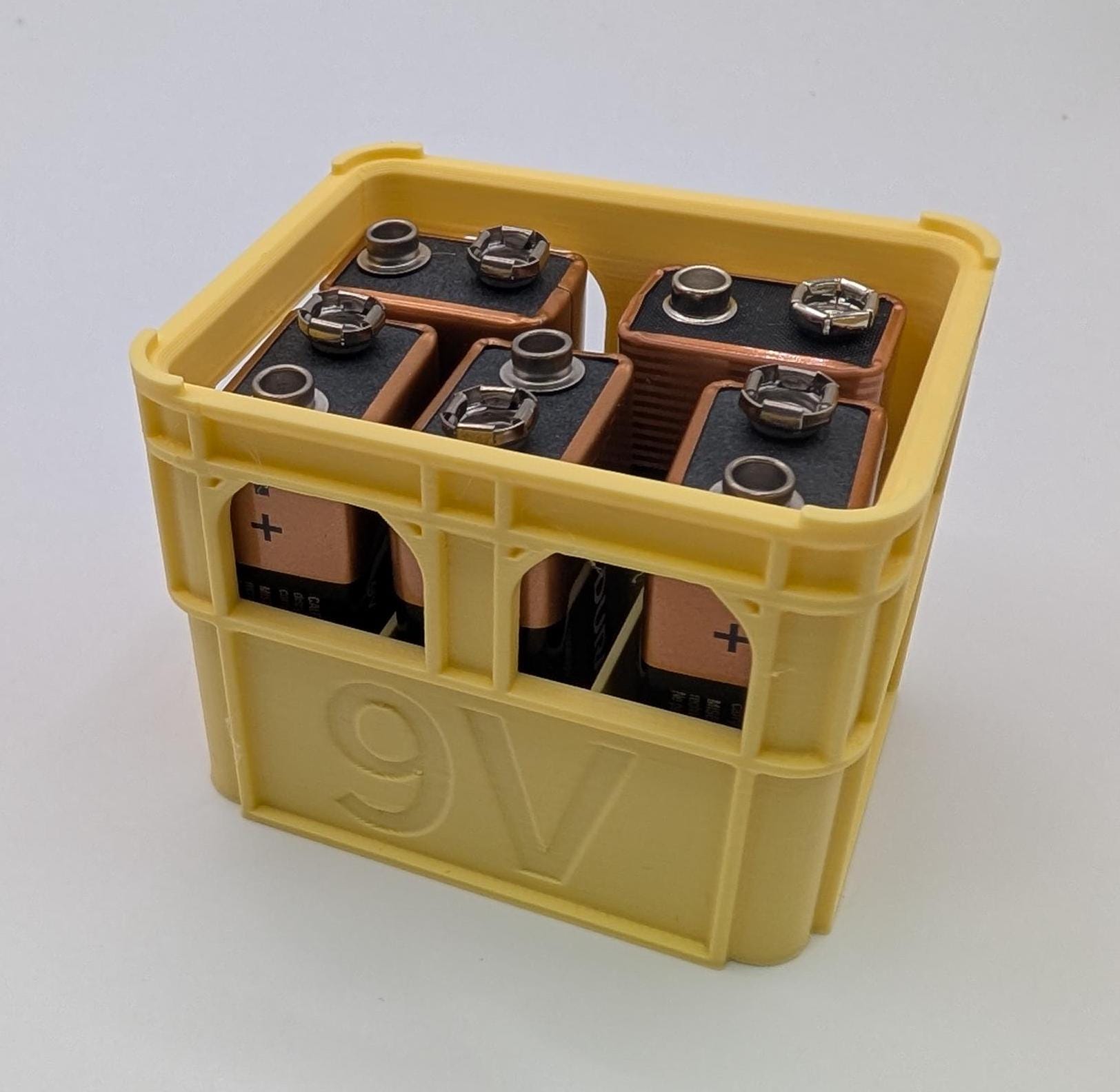 Pastel Crate Styled Battery Storage | Battery Case for AAA, AA, 9v ...