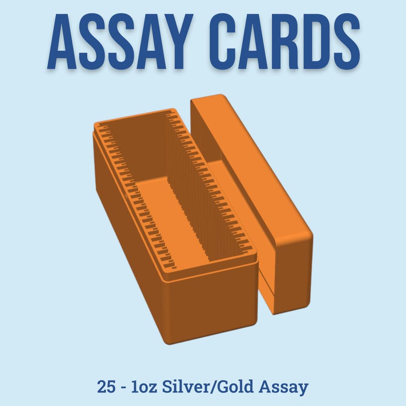 Universal 1 Oz Gold and Silver Bar Assay Card Case | Holds 25 Common ...